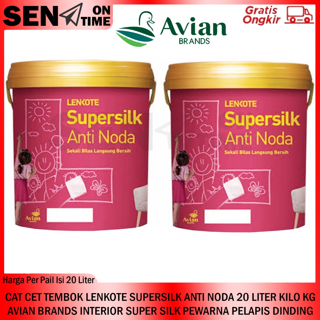 Jual AVIAN BRANDS LENKOTE SUPER SILK ANTI NODA INTERIOR CAT TEMBOK ...