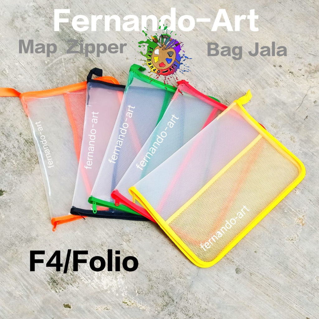 Jual BN - Map Zipper Bag Plastik - Map Resleting Folio/F4 | Shopee ...