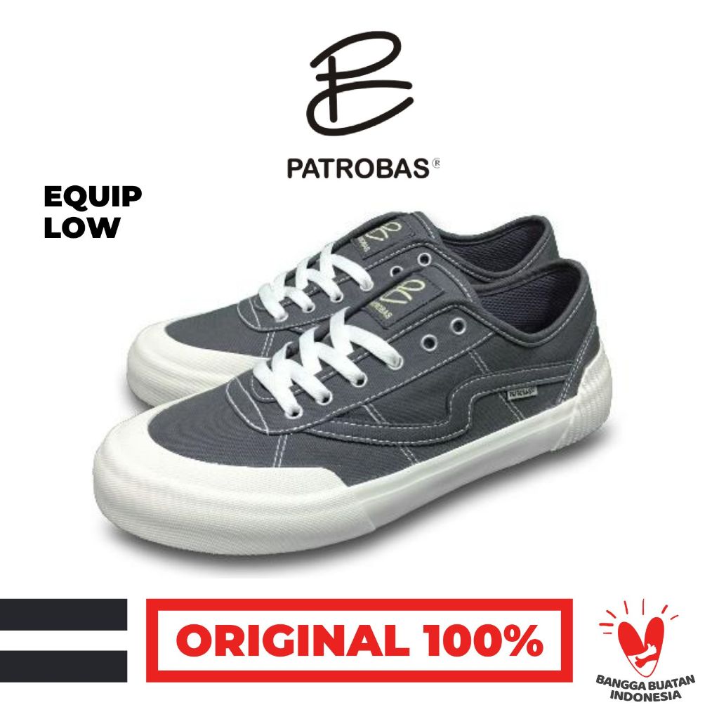Jual PATROBAS Sepatu Patrobas Equip Charcoal Low Original Made In ...