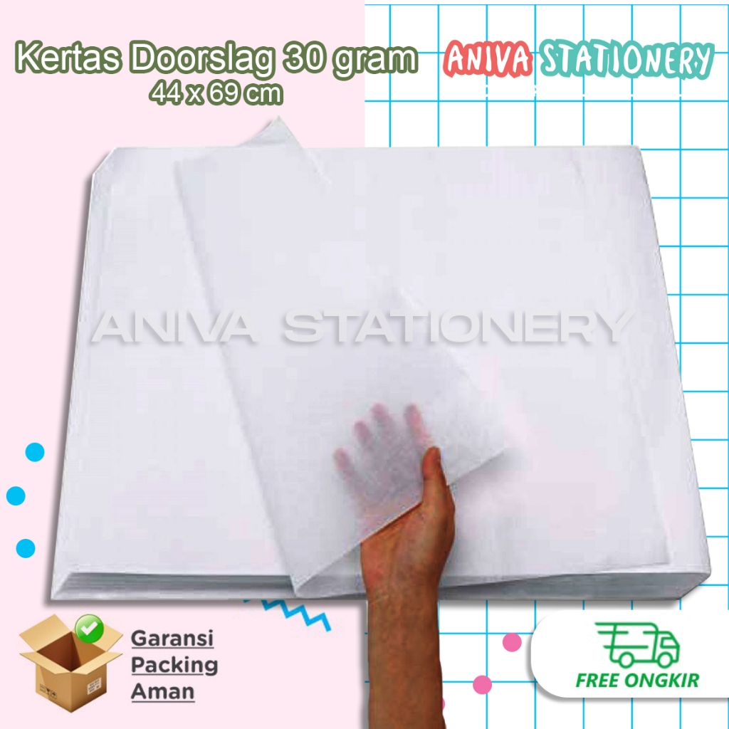 Jual KERTAS DOORSLAG DUSLAK TISU TISSUE PACKING 30 GRAM 44x69 CM (50 ...
