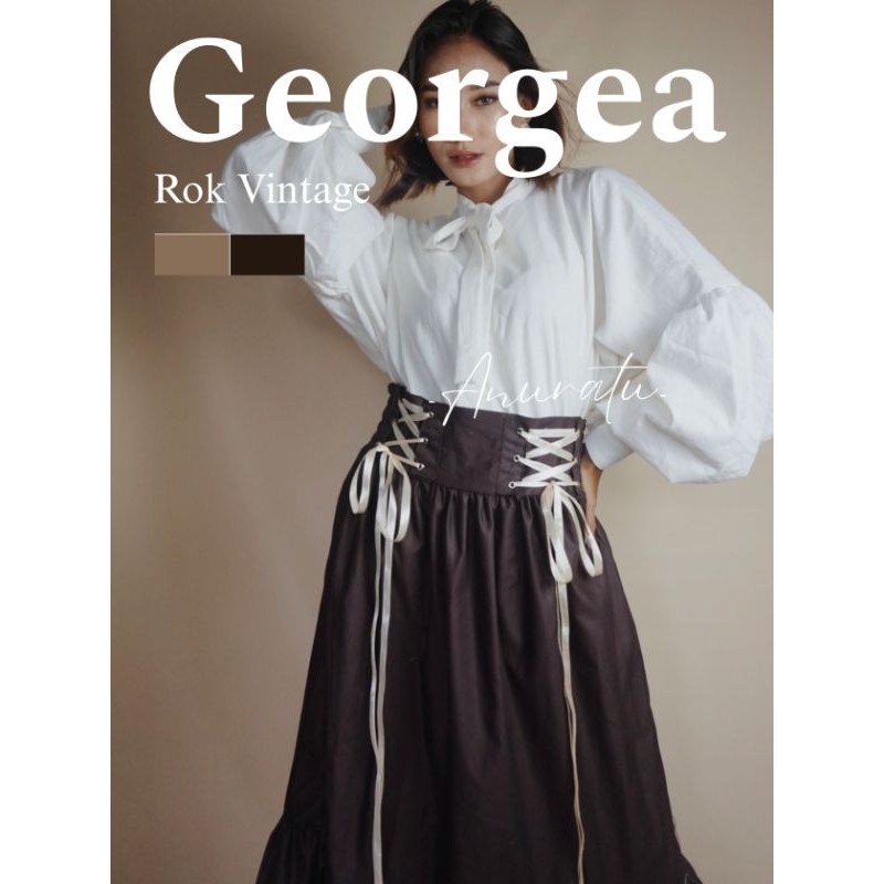 Jual GEORGIA Rok Wanita Vintage Aesthetic|Anuratu Store Official ...