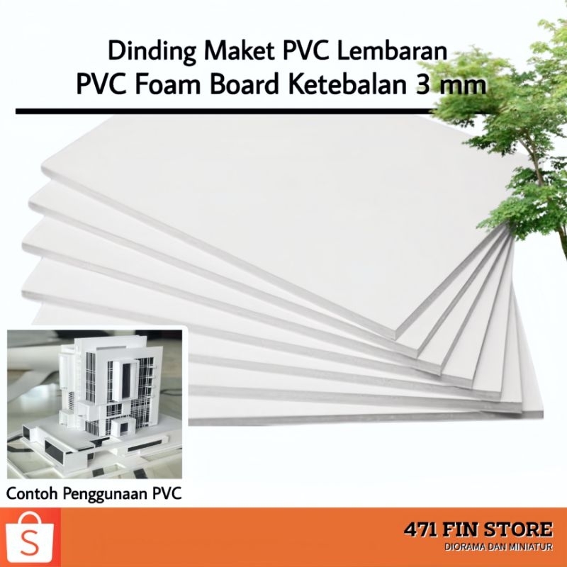 Jual Dinding Maket , Bahan Diorama , PVC FOAM Board 3mm Solid PUTIH | Shopee Indonesia