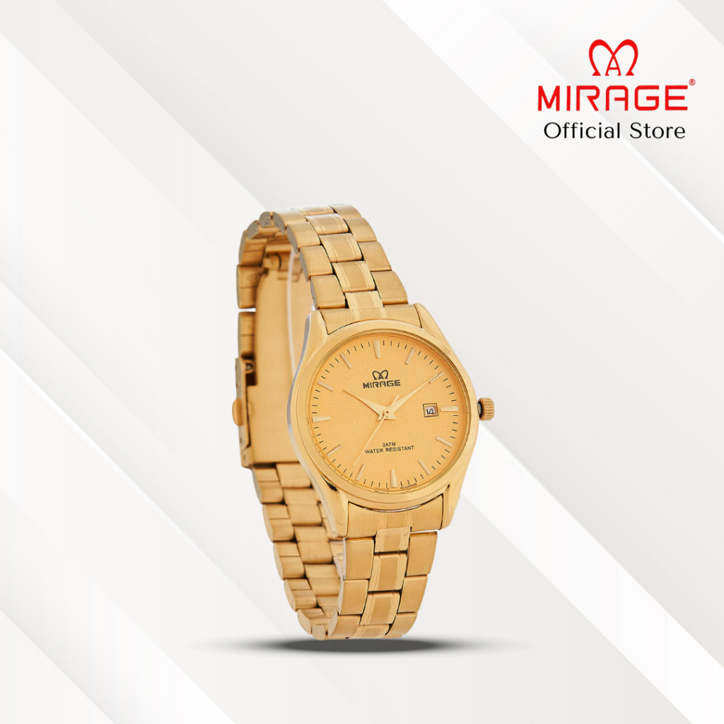 Jual Mirage Jam Tangan Wanita Analog 8708 L Gold Original Stainless ...