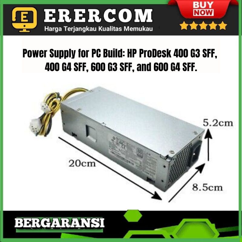Jual PSU Power Supply Power Suplay PC HP Prodesk 400 G4 SFF 6 + 4 pin ...