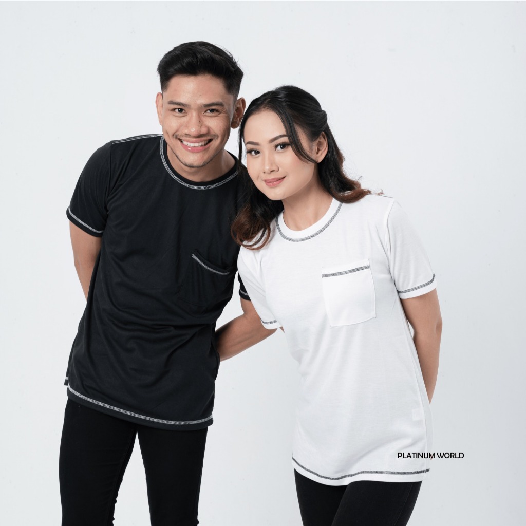 Jual PLATINUM WORLD T-SHIRT BAJU KAOS STRIPE 1991 POLOS DEWASA COUPLE UKURAN JOMBO M - XXL ...