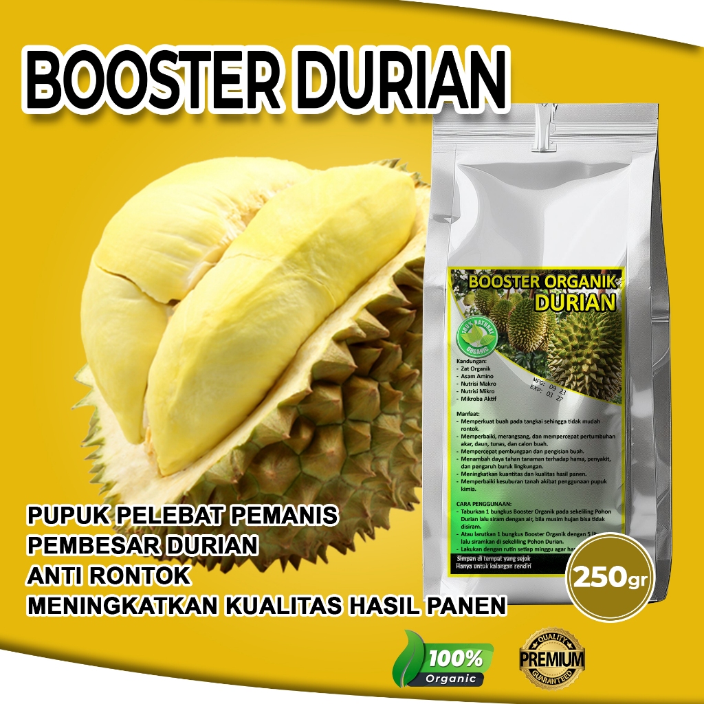 Jual Pupuk Booster Durian Organik Pemicu Cepat Berbuah Lebat Besar dan Manis | Shopee Indonesia