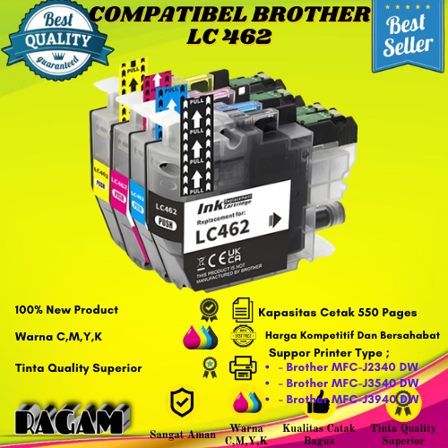 Jual Cartridge Tinta Compatible Brother LC462 LC 462 Printer MFC ...