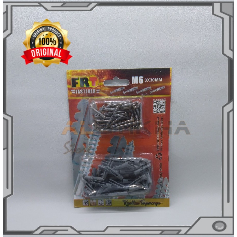 Jual Penahan Penguat Jangkar Sekrup Skrup Baut Dinding Tembok M6 FRT | Shopee Indonesia