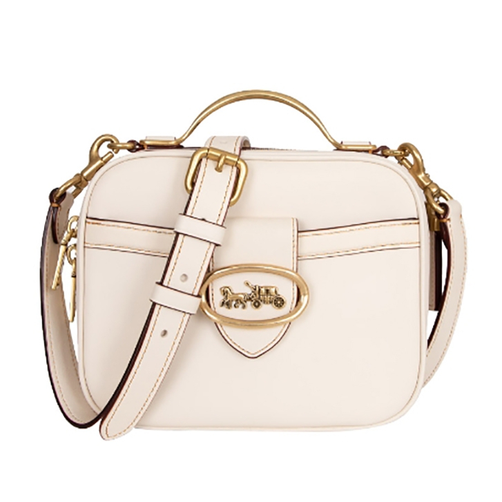 Jual 93846 coach Riley Lunchbox Bag Leather Signature Women Crossbody ...