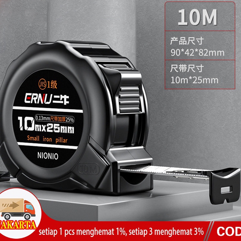Jual 10m Alat Ukur Meteran Roll ABS 5m/7.5m/10m Panjang Stainless Tebal ...