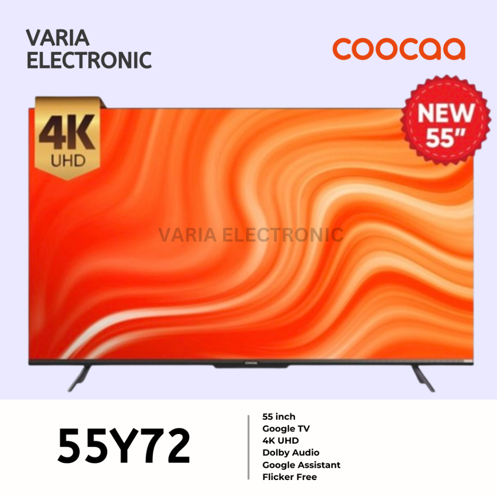 Jual LED TV COOCAA 55 Inch 55Y72 4K UHD Google TV | Shopee Indonesia