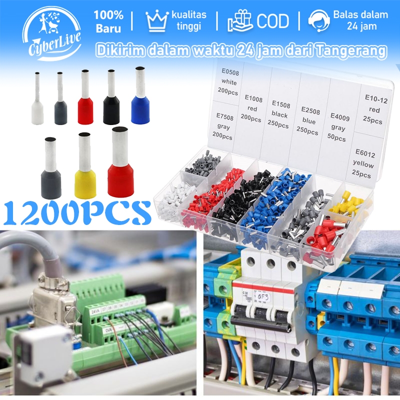 Jual 1200pcs Wire Ferrules Terminals Kit Alat Tang Ferrule Ujung Kawat ...