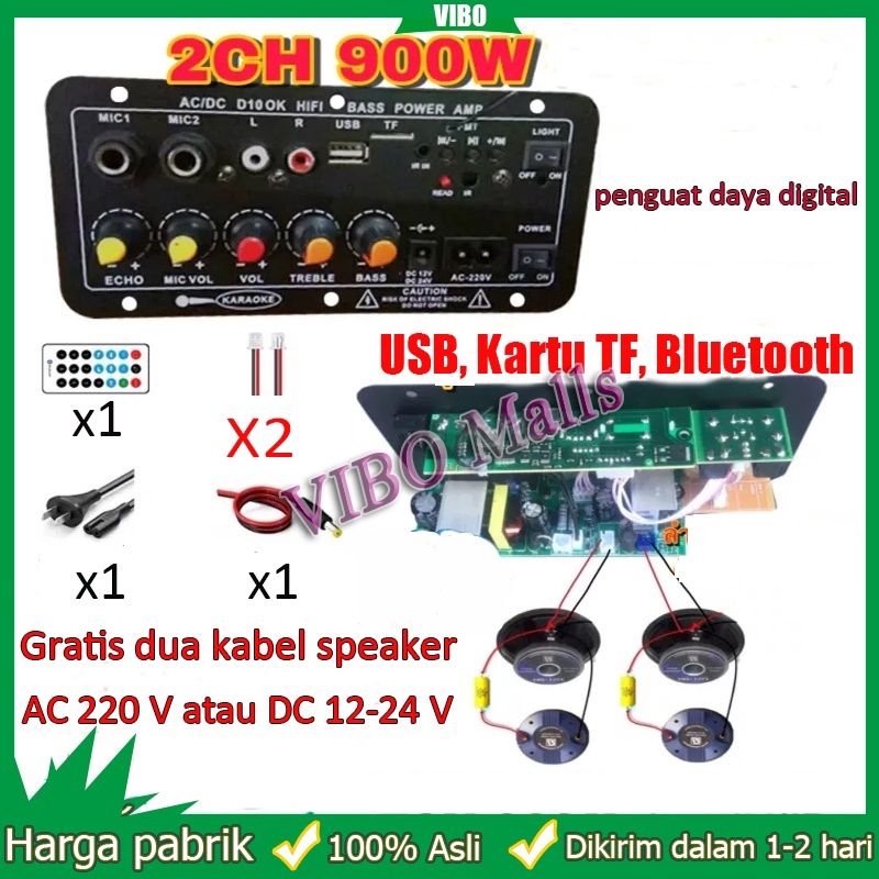Jual 900W Amplifier Board 8-12 Inci Bluetooth Amplifiers HIFI BASS ...