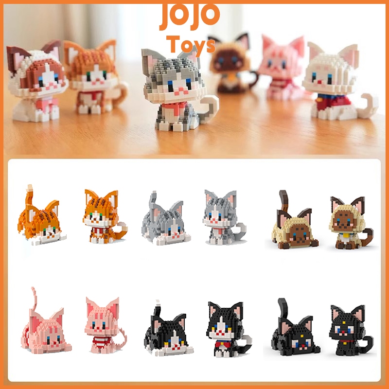 Jual JOJO DIY Lucu Anak Kucing Block Susun Balok Blok Mainan Anak ...
