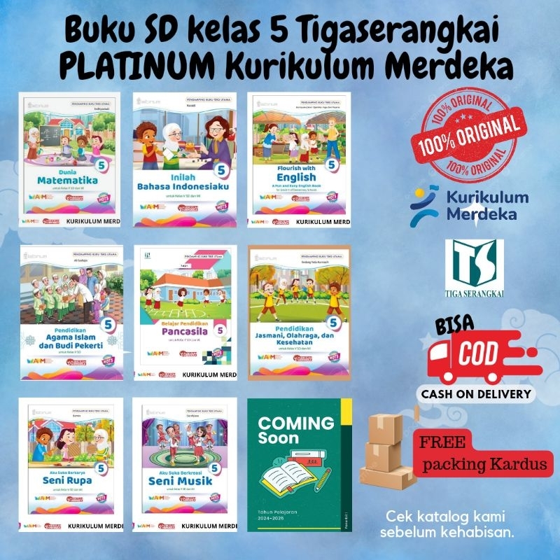 Jual Buku SD Kelas 5 Kurikulum Merdeka Tiga Serangkai Platinum | Shopee Indonesia