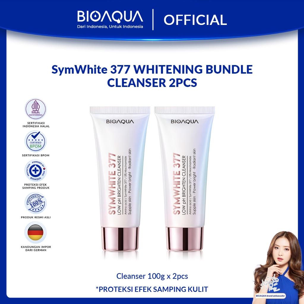 Jual BIOAQUA Facial Wash SymWhite 377 Low PH Brightening Cleanser Sabun Cuci Muka 100g | Shopee ...