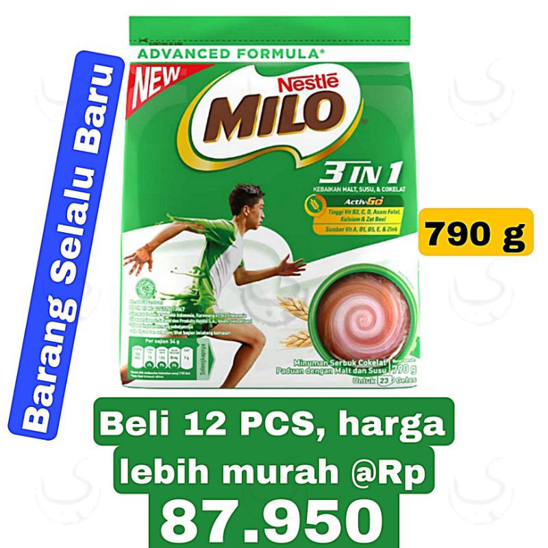 Jual Milo Healthy Drink 3 In 1 Actigen-E 790g | Shopee Indonesia
