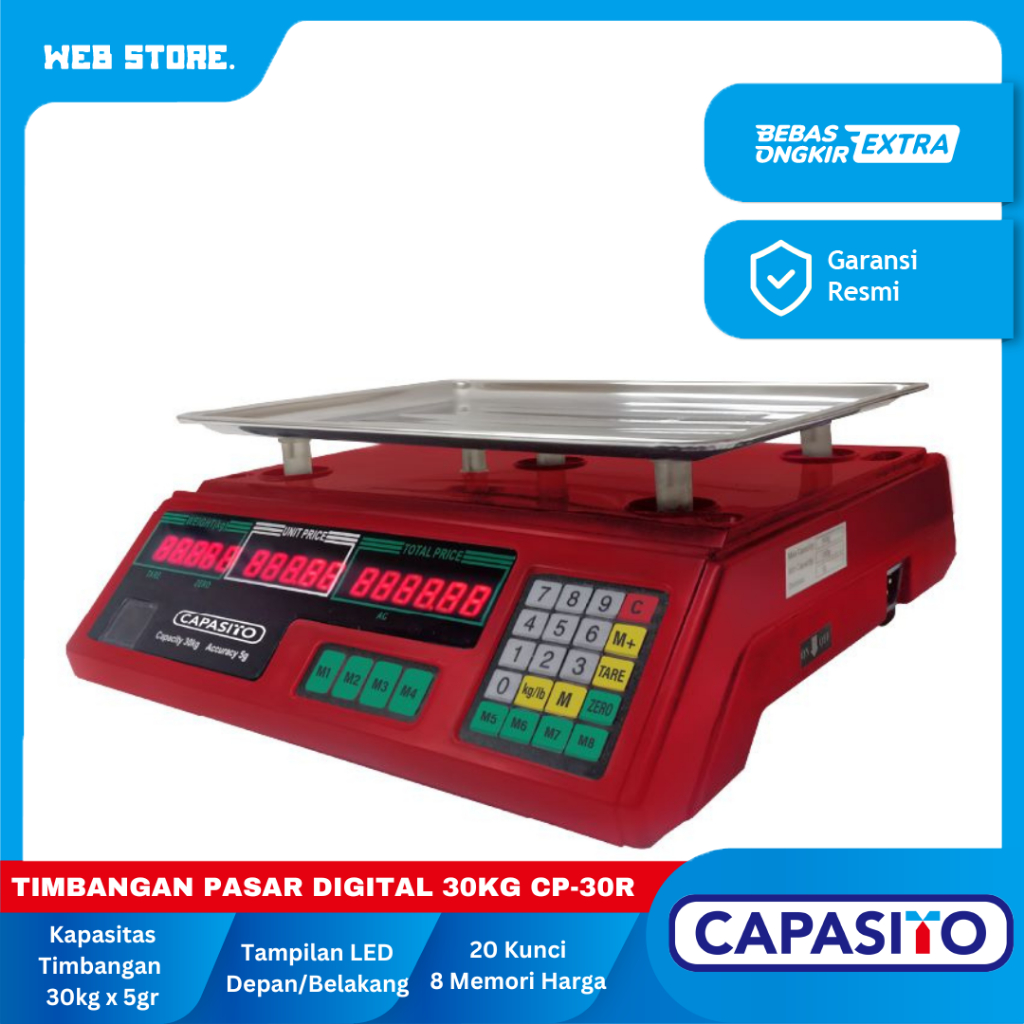 Jual Timbangan Pasar Digital 30kg Timbangan Digital 30kg Dapur Laundry ...