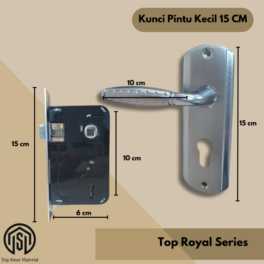 Jual Kunci Pintu Kecil Top Safety Lock 15 cm Komplit Premium Royale ...