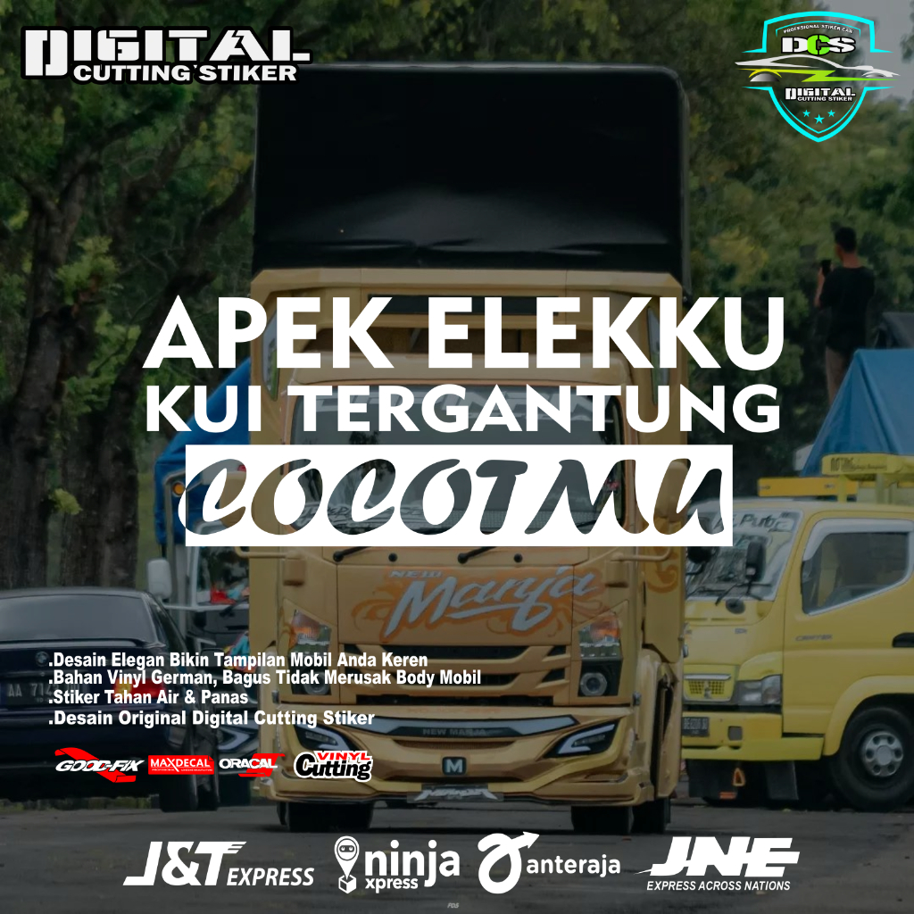 Jual Stiker kata kata truk apik elek ku tergantung cocot mu cutting ...