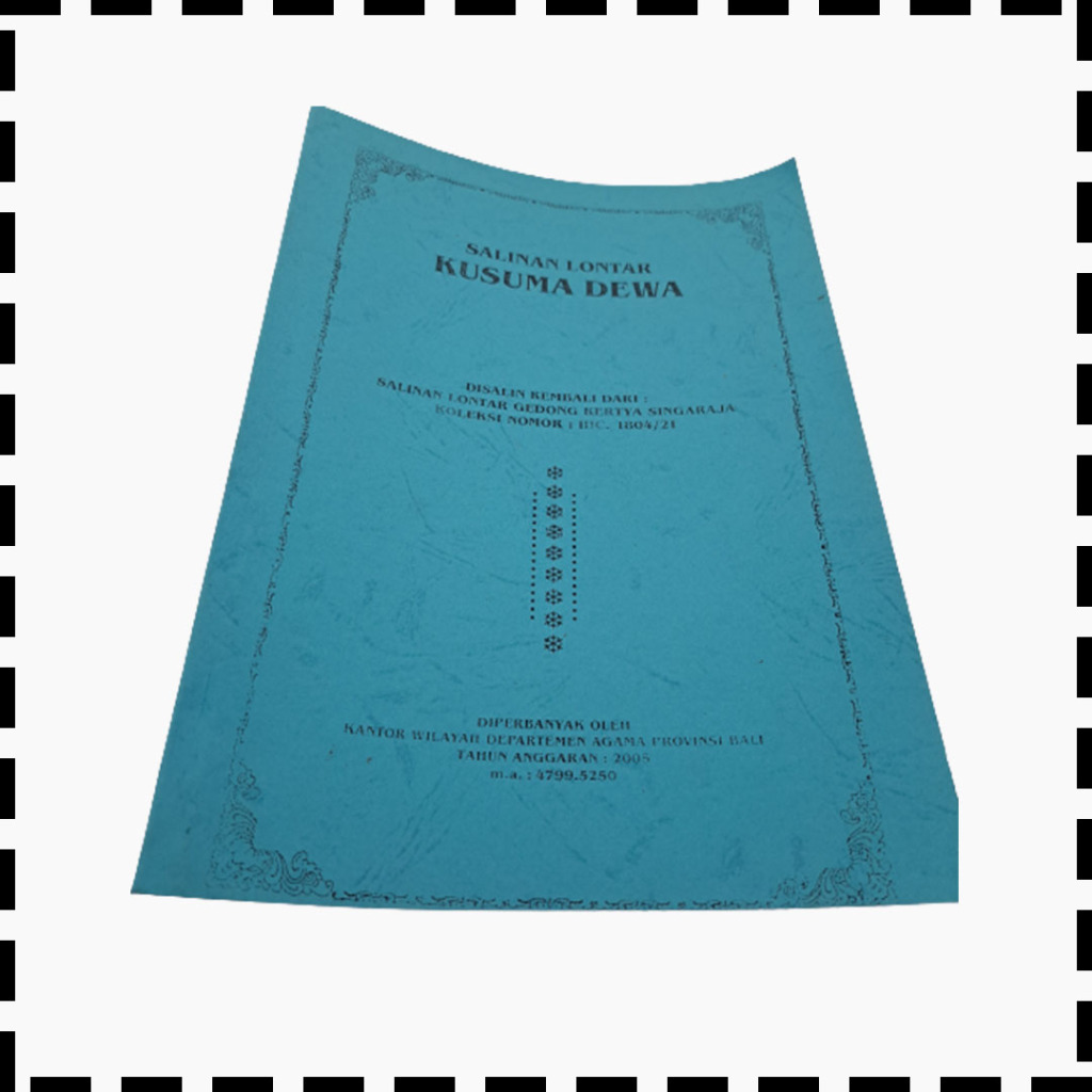 Jual Buku Pemangku Salinan Lontar Kusuma Dewa Gedong Kertya Singaraja ...