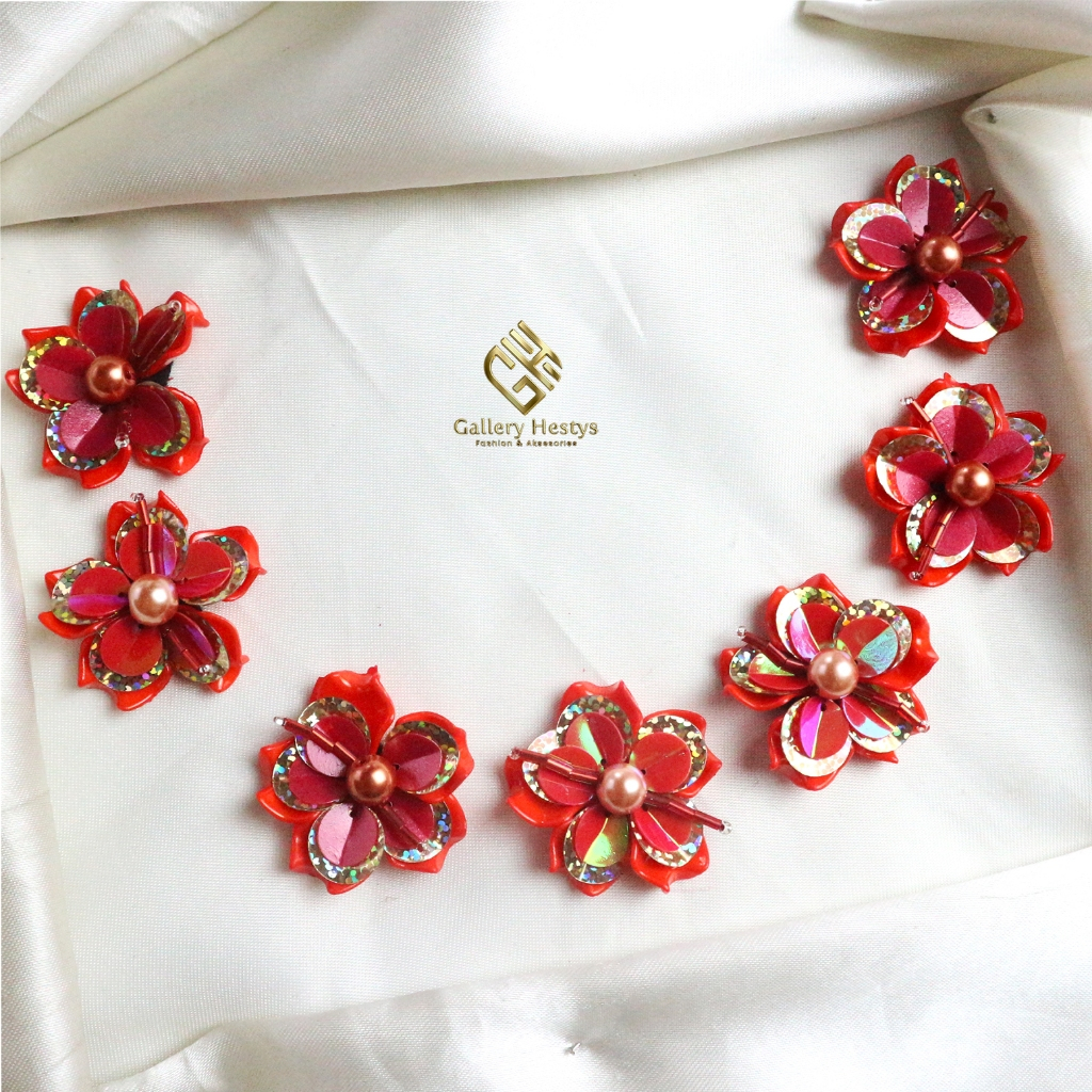 Jual Payet Bunga Rangkai Sequin dan Mutiara Sintetis | Shopee Indonesia