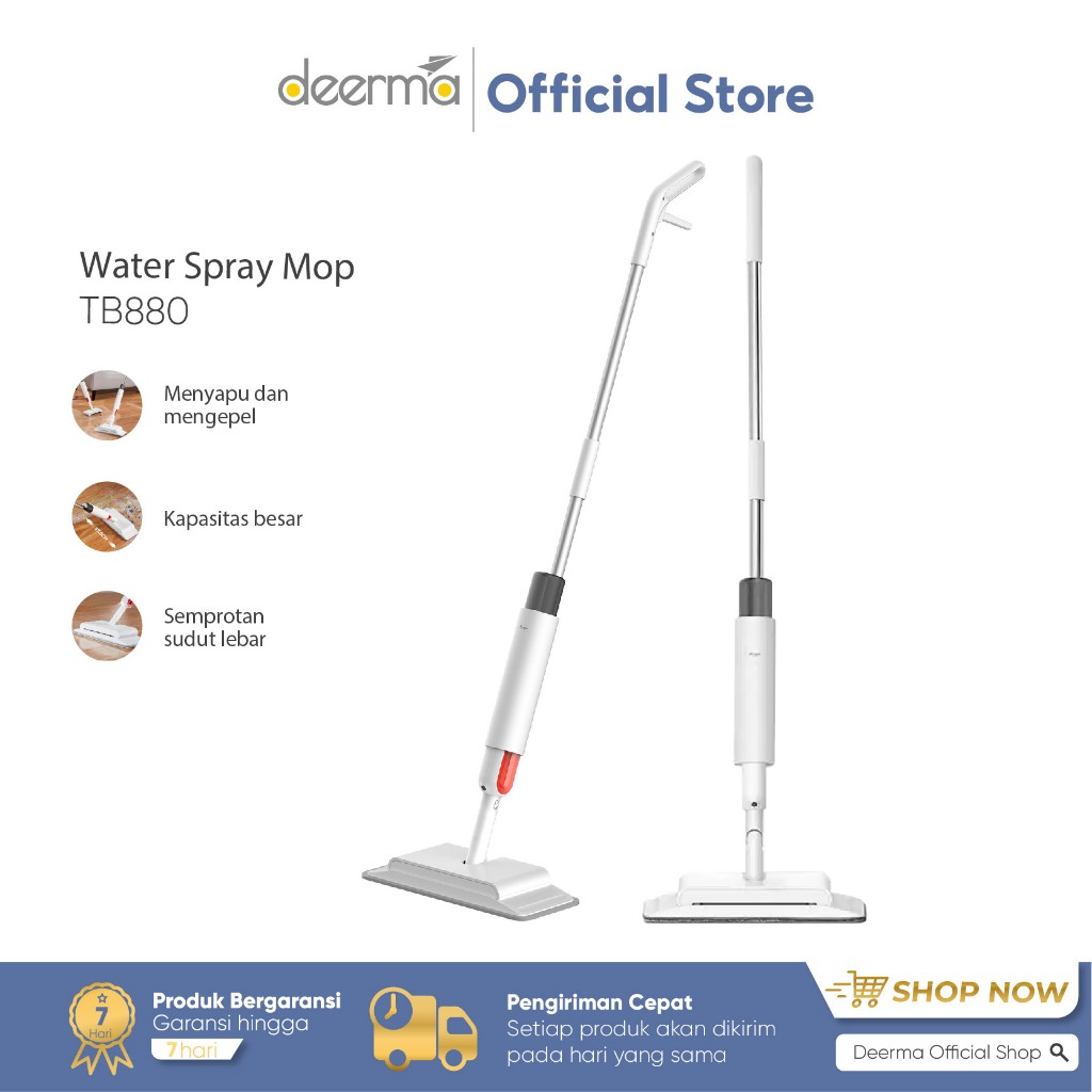 Jual Deerma TB880 Water Spray Mop 350mL Water Tank Mop | Shopee Indonesia