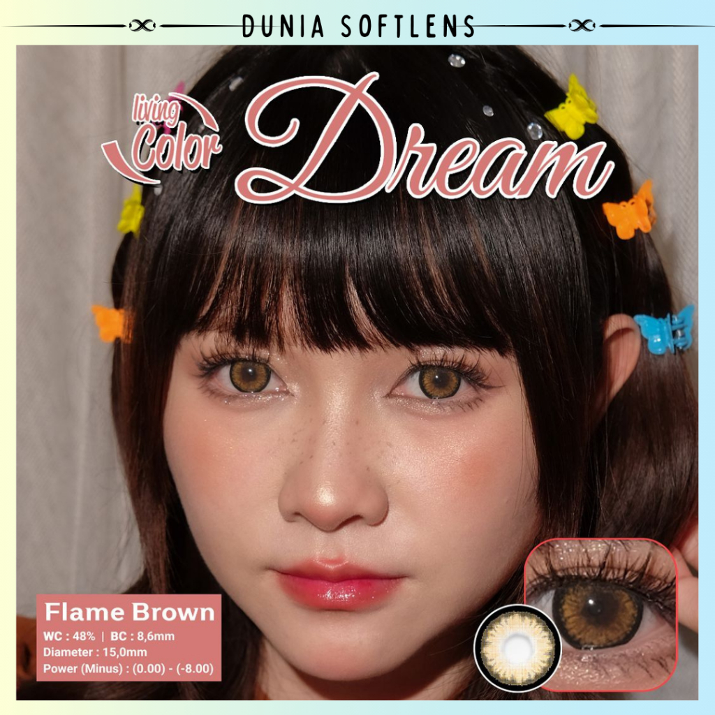 Jual Softlens Living Color DREAM DIA 15MM Normal & Minus -0.50 sd -6.00 ...
