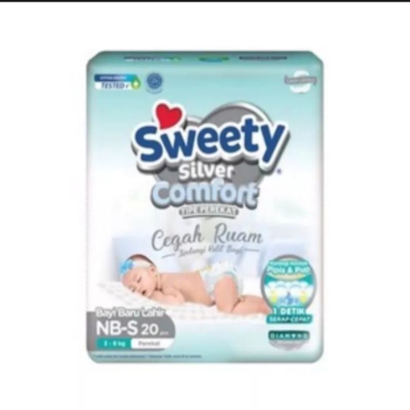 Jual Sweety Silver Comfort Tipe Perekat NBS-20 / Popok Bayi Tipe ...
