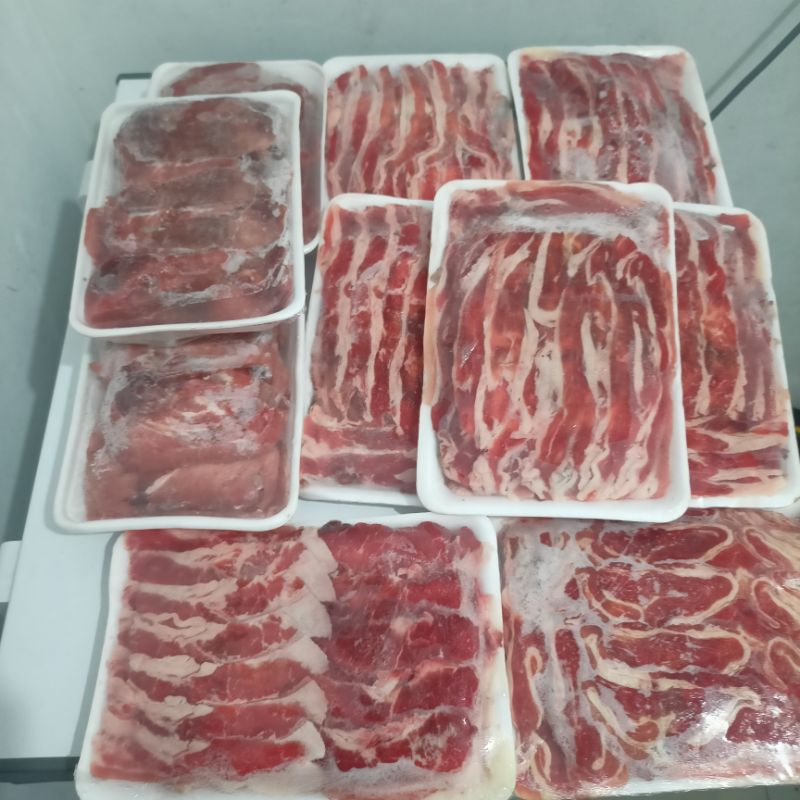 Jual Slice Beef Daging Slice Grill Shabu Tomyum 500 gram Lemak dan Non ...