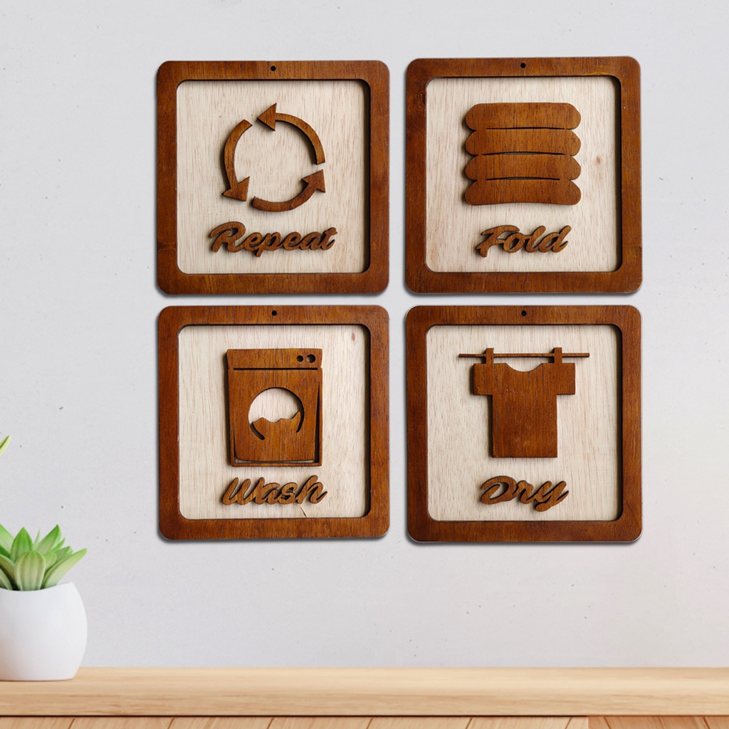 Jual Wall decor kayu Hiasan Dinding kayu pajangan Rumah dekorasi Toilet ...
