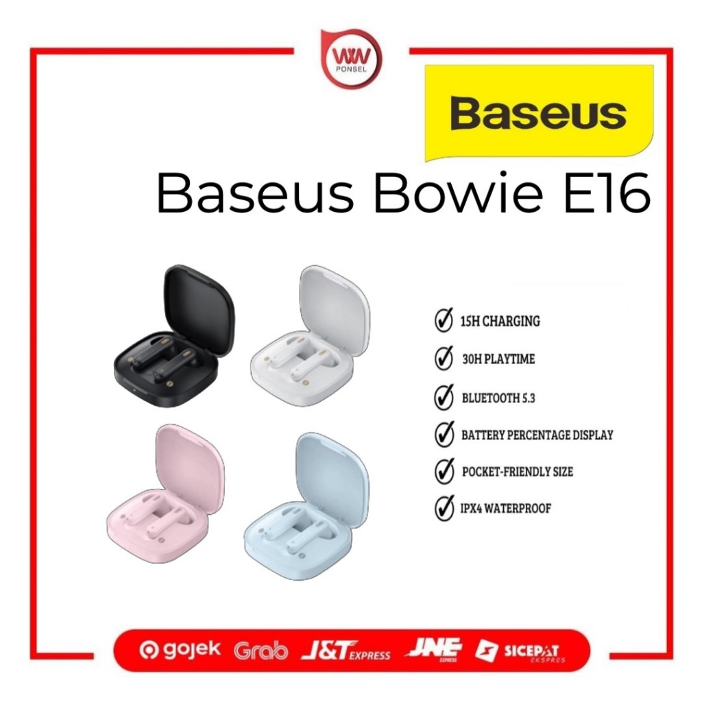 Jual Baseus Bowie E16 True Wireless Bluetooth Earphone TWS Mini Earbuds ...