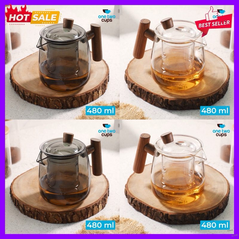 Jual Teko Teh Kaca Dengan Saringan Glass Teapot 480ml Teko Kaca | Shopee Indonesia
