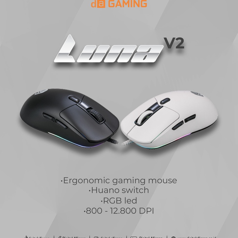 Jual Star Seller Mouse Digital Alliance LUNA V2 Mouse DA Luna RGB V2 ...