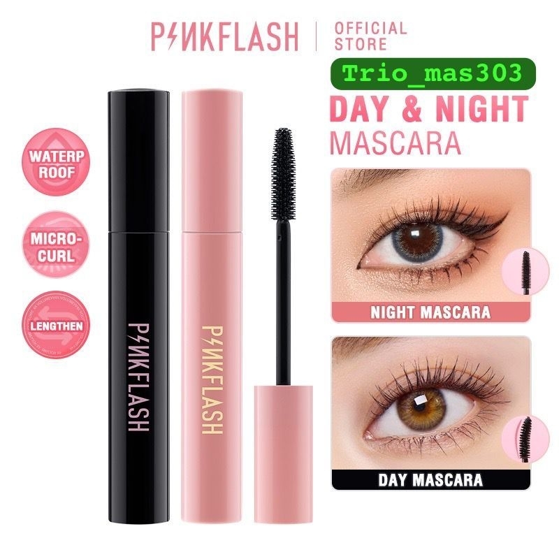 Jual PINKFLASH Day & Night Maskara Lengthening Volume Tahan air Tahan ...