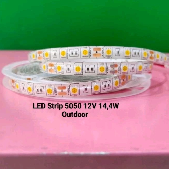 Jual LED Strip 5050 12V 60LED/M 14,4W Outdoor/ Strip Light 12V 5050 ...