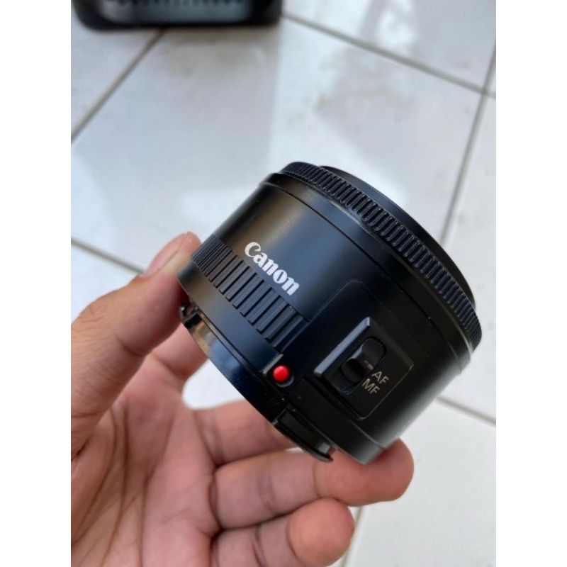 Jual lens fix canon efs 50mm f1.8 bokeh abis mulus | Shopee Indonesia
