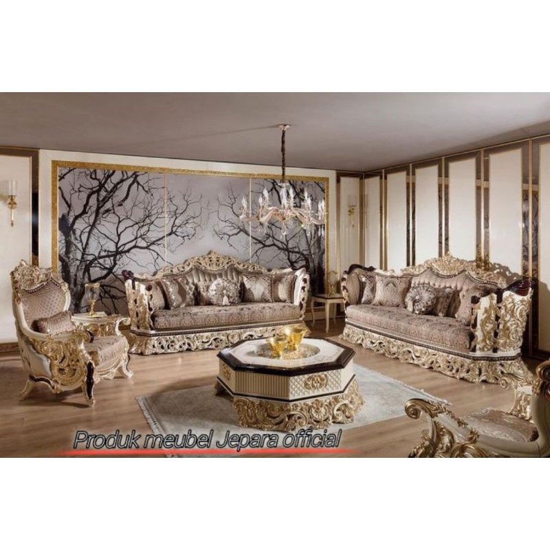 Jual Sofa tamu luxury / Kursi sofa ukir / kursi sultan / sofa sultan ...