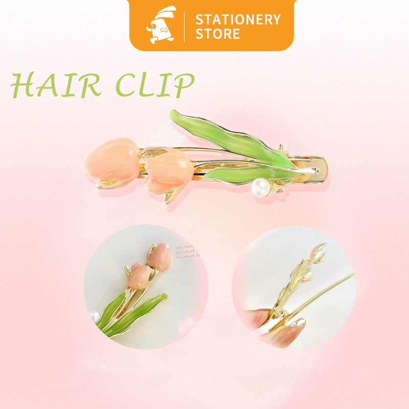 Jual Jepit Rambut Bunga Tulip Bahan Metal Premium Fashion Wanita Korea ...