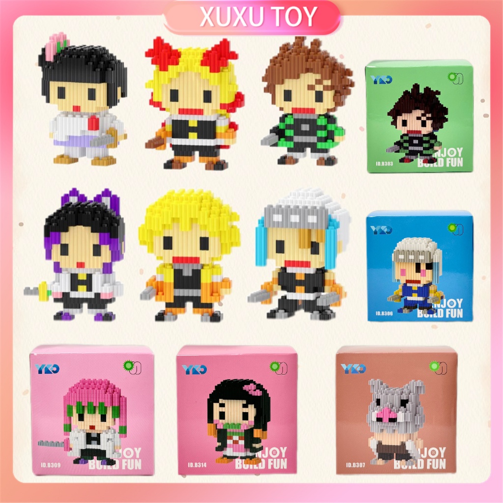 Jual Nano Mini Block Demon Slayer Balok Susun Kamado Tanjirou Nano Blok ...