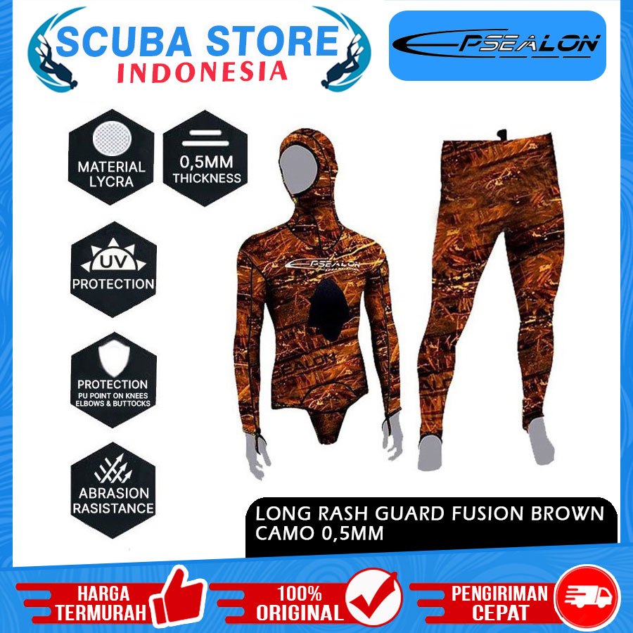 Jual Long Rash Guard Epsealon Fusion Brown Camouflage 0,5mm Camo ...