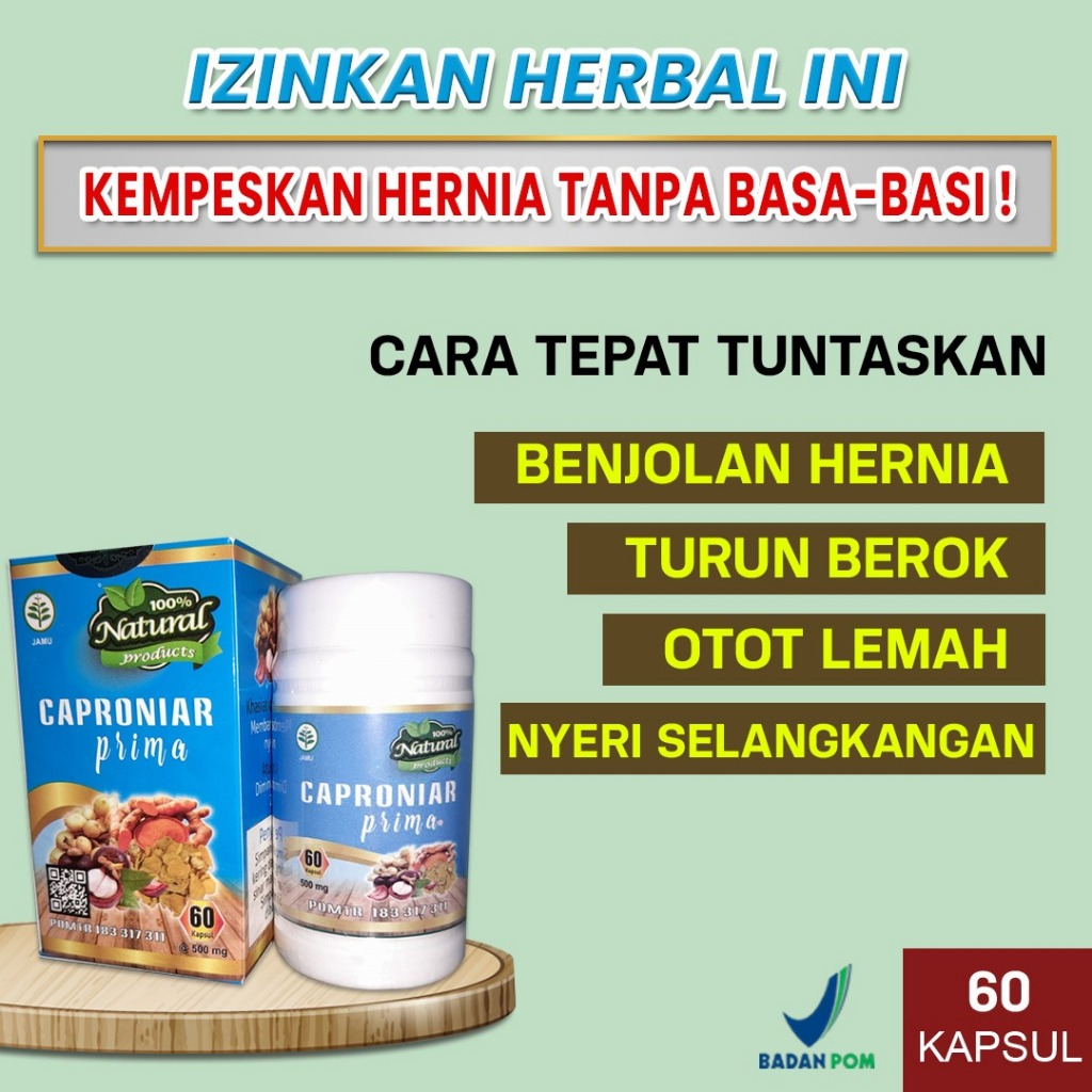 Jual Caproniar 1 Botol obat Herbal Hernia turun berok varikokel ...