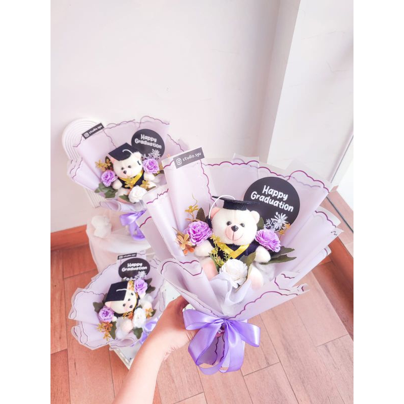 Jual BUKET BONEKA WISUDA MINI/ BUKET WISUDA MINI/ BUCKET BUNGA PLASTIK ...