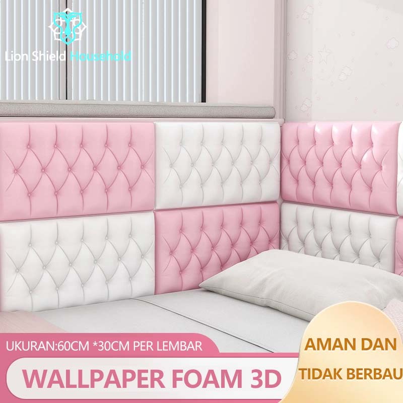 Jual Wallpaper Foam 3D (30x60CM / 34x34CM) Headboard Bed Wall Sticker ...