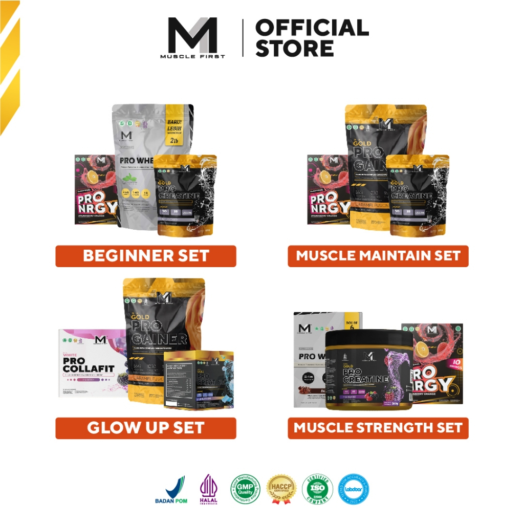 Jual [BUNDLE] MUSCLE FIRST 3pcs Starter Pack Gym - Whey + Creatine ...
