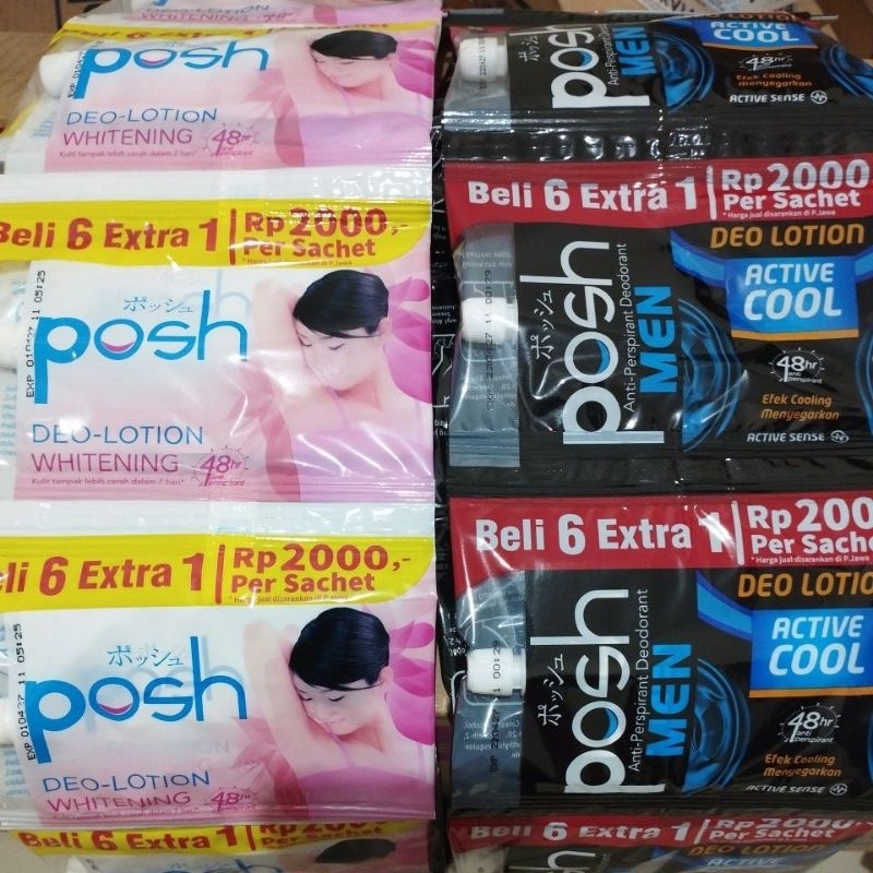 Jual POSH DEO Lotion sachet murah 11 gr (harga per biji) == BELI 6 BIJI ...