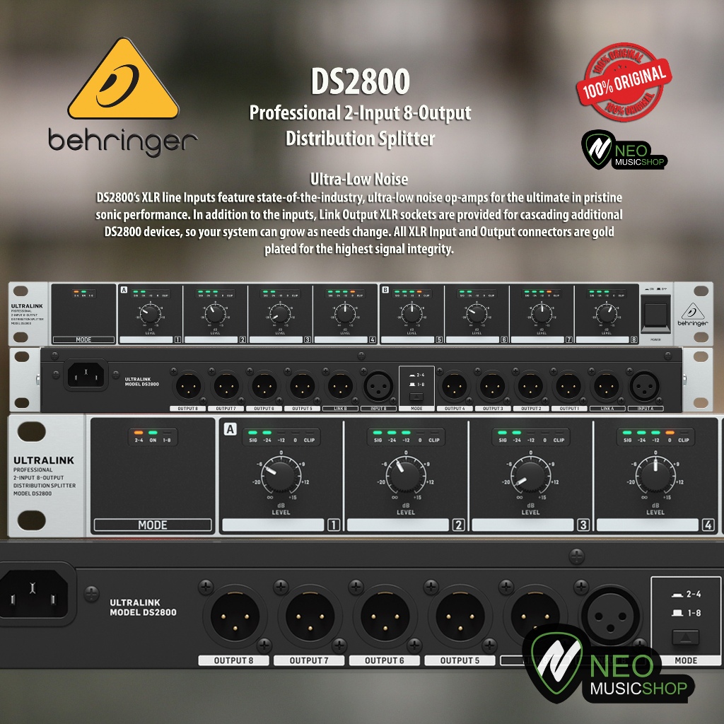 Jual Behringer DS2800 DS 2800 Audio Distribution Splitter 2 Input 8 ...