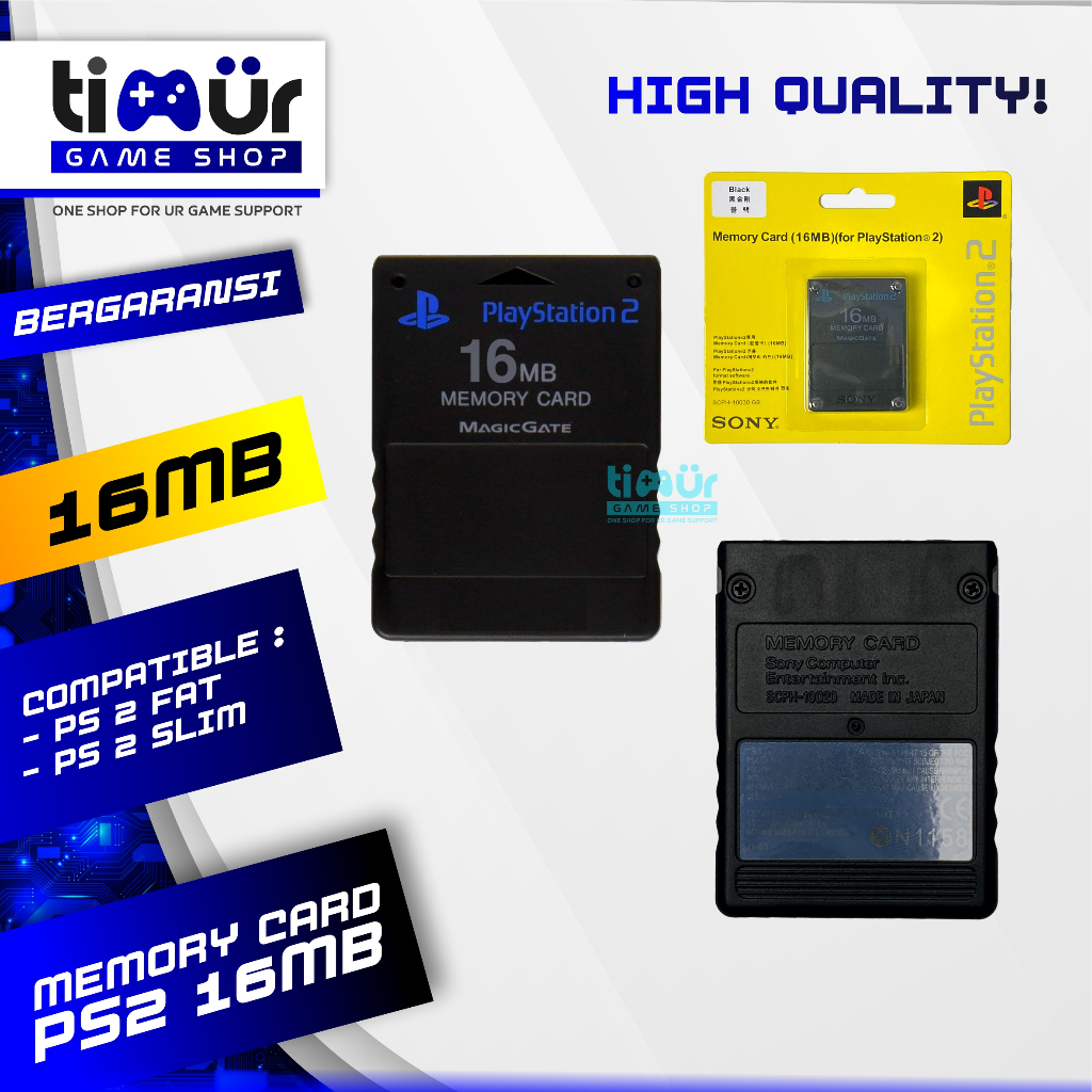 Jual Memory Card MC PS2 16MB Warna Hitam | Shopee Indonesia