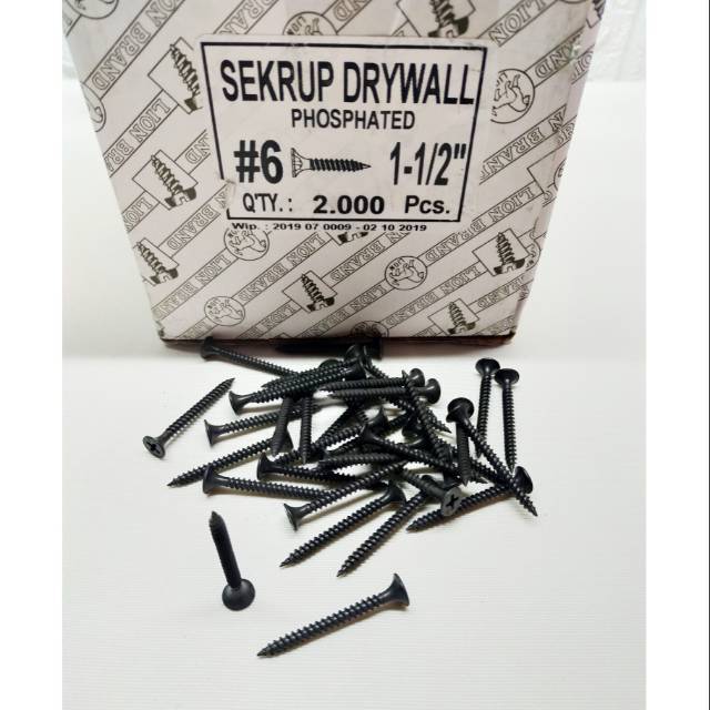 Jual Skrup Gypsum Drywall Screw Sekrup Gipsum aneka ukuran isi 100 pcs ...