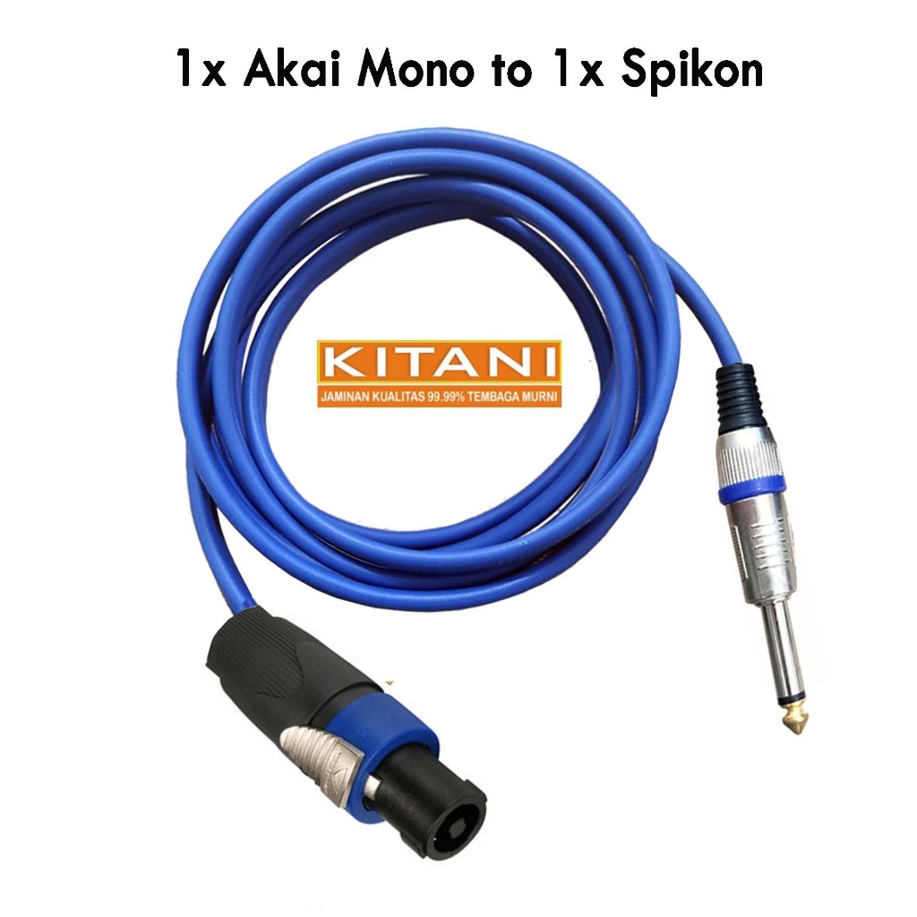Jual Kabel Audio Profesional 1x Jack Spikon to 1x Akai Mono - Kitani ...
